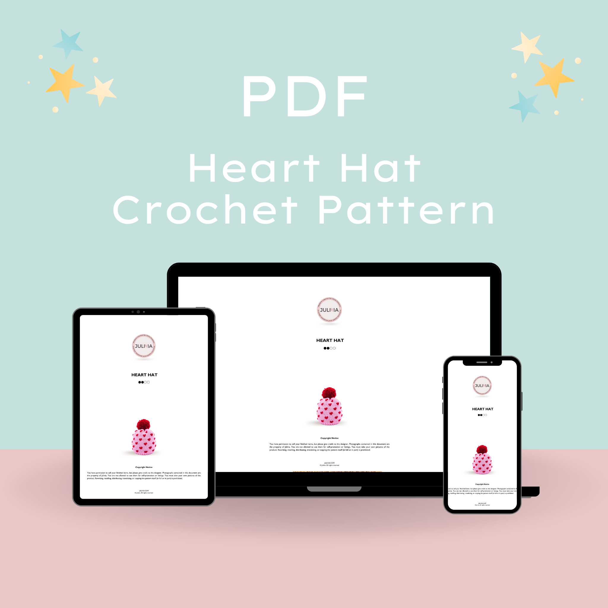 Crochet Heart Hat Pattern – Julivia